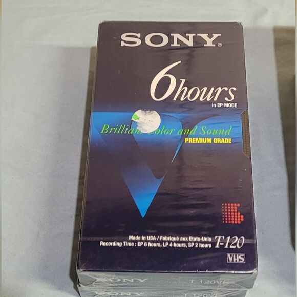 Sony | Cameras, Photo & Video | Sony Vhs Tape 6 Hrs Premium Grade T2 Blank New Factory Sealed ...